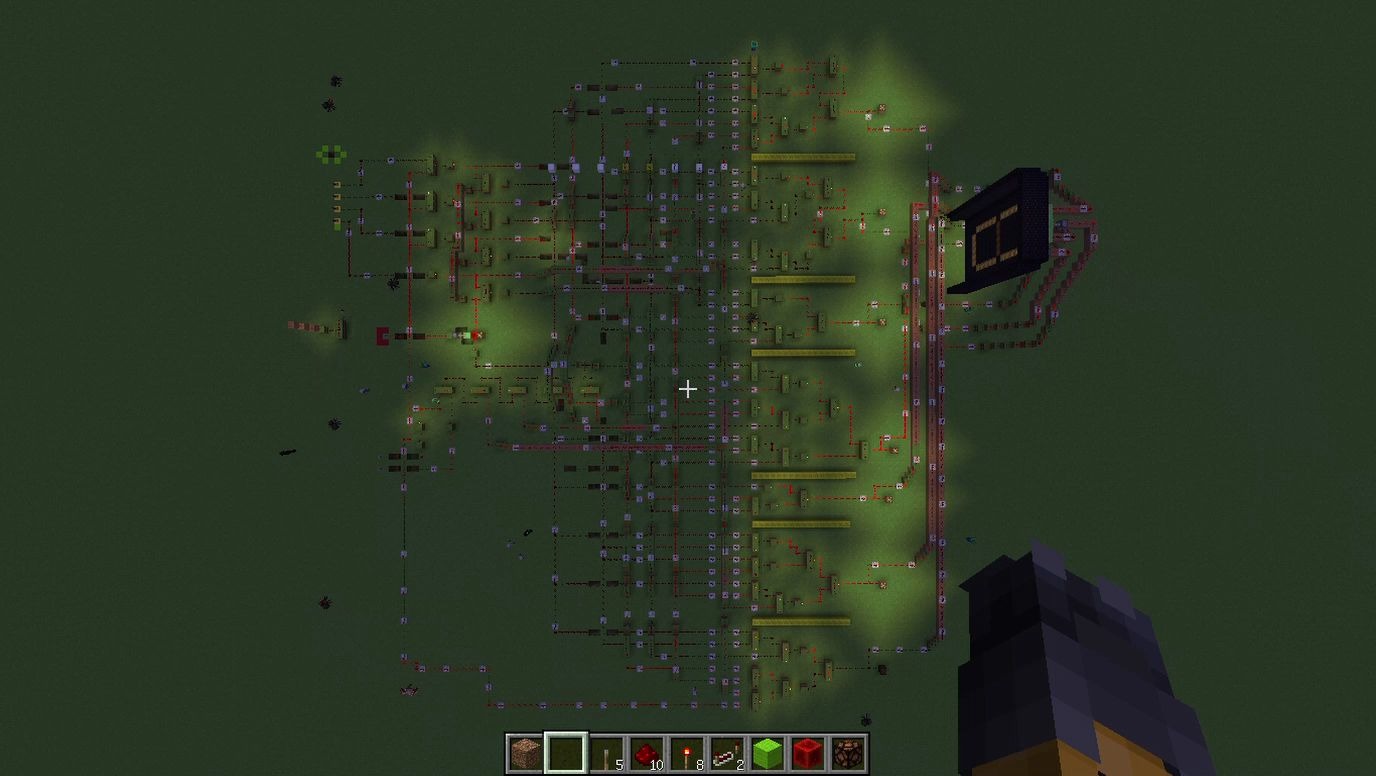 我的世界红石0~9数字显示器