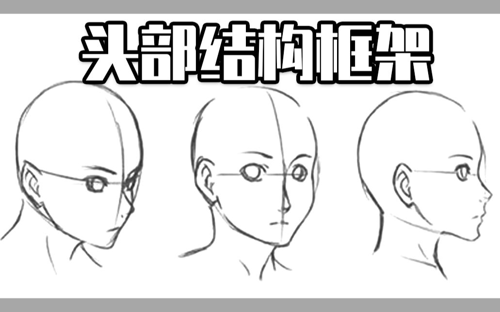 【绘画教程】头像画不好?讲解头部结构框架!教你头像打型的小技巧!