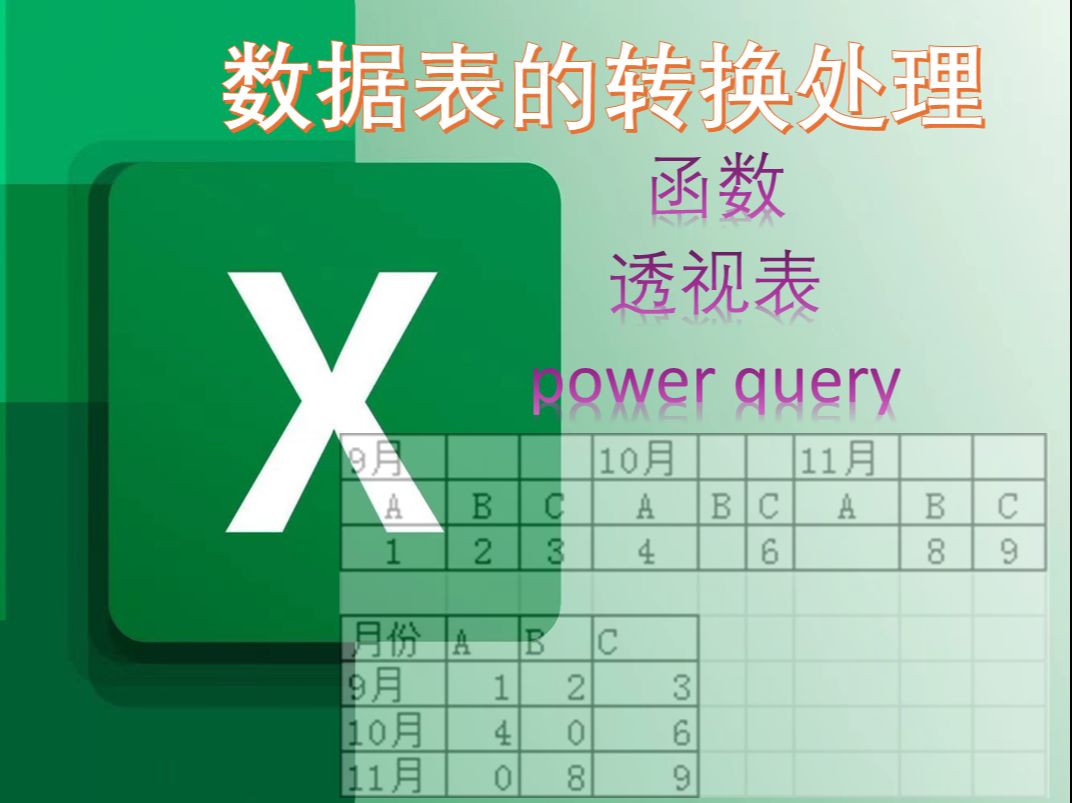 Excel数据表的转换处理