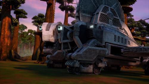 恐龙卡车动画锯齿龙大肆砍伐树木暴龙泰带着恐龙们去阻止他