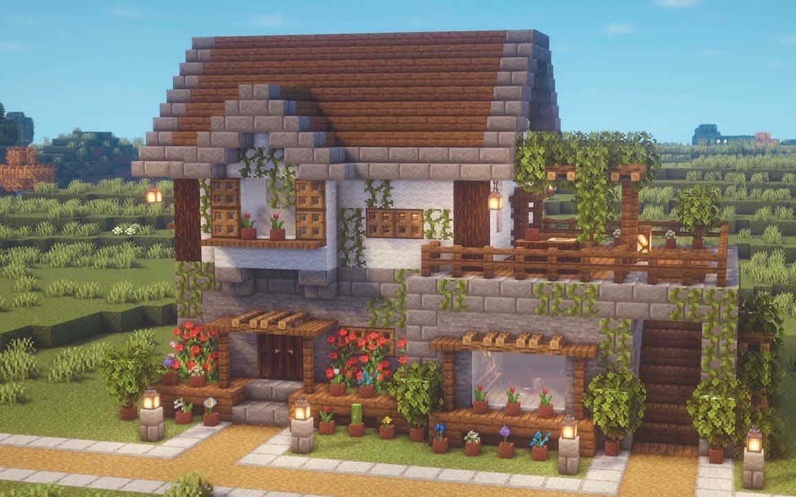 我的世界 Minecraft:如何建造如何建造生存农舍[MC建筑教程]