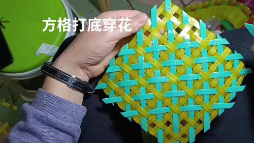 纯手工编织手提篮子每天分享手工编织教程传承手工编织