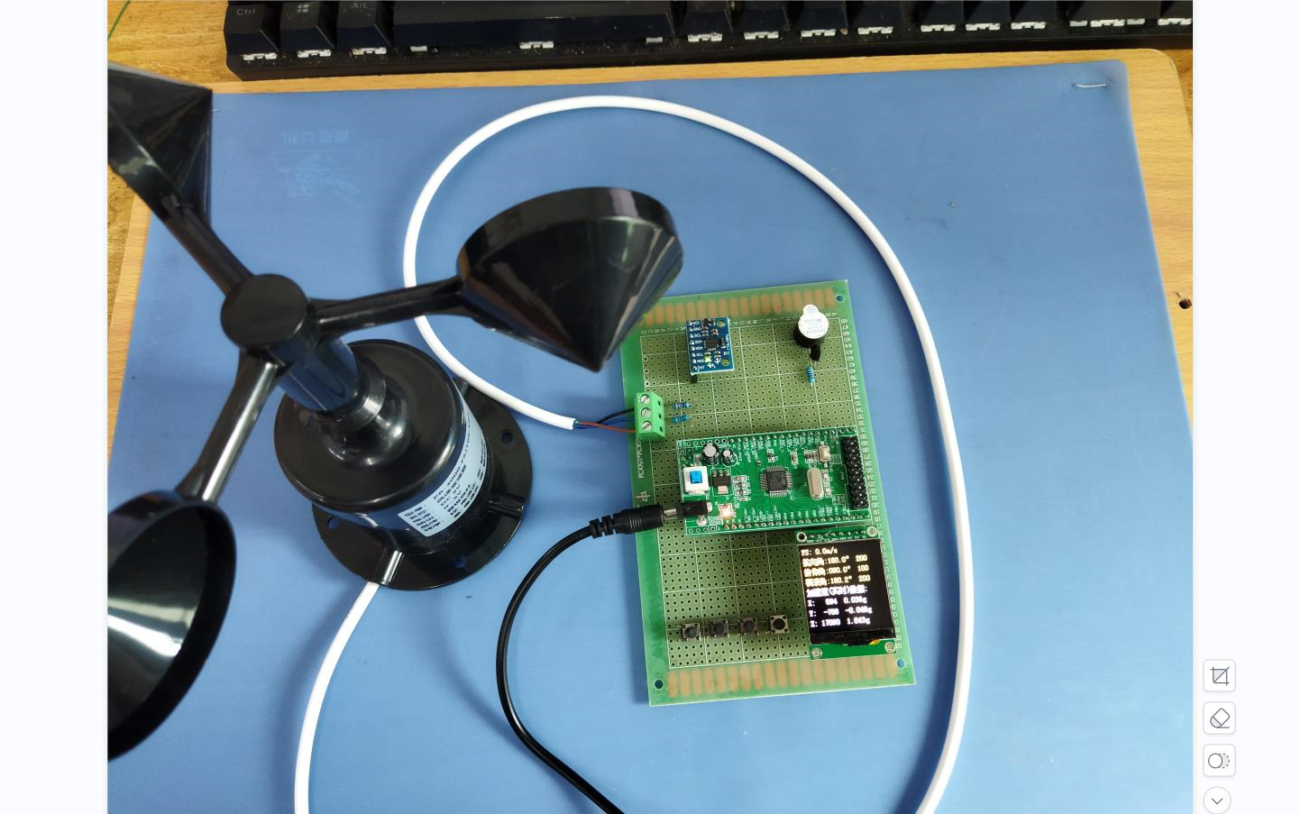 基于STM32单片机的MPU6050陀螺仪角度加速度报警设计+风速检测...