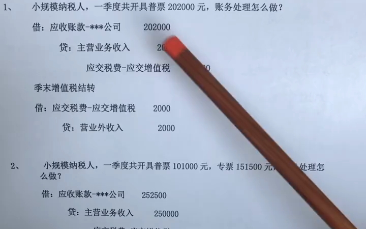 2023年小规模纳税人账务处理