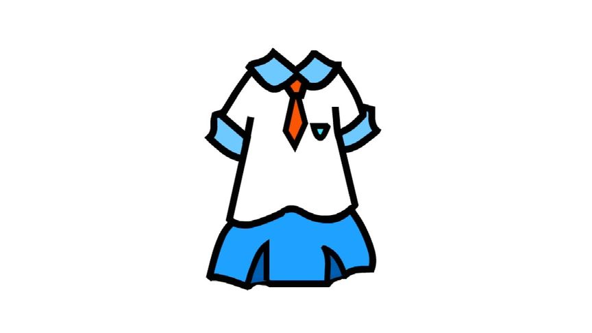 女学生校服简笔画教程,儿童如何画漂亮的衣服裙子,宝宝幼儿绘画