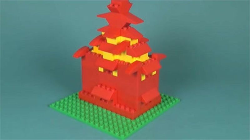 我的微型世界系列,简单制作彩色积木高塔楼