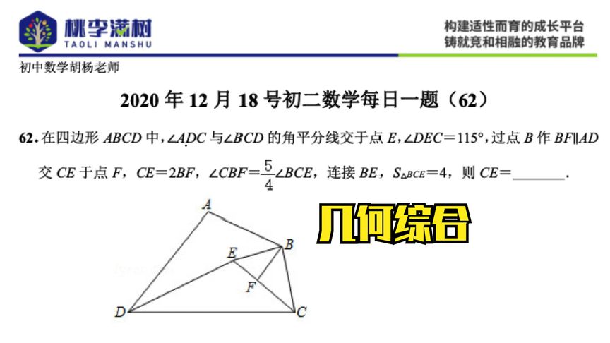 初二数学几何综合题,每一句话都隐藏了重要信息,你看懂了吗?