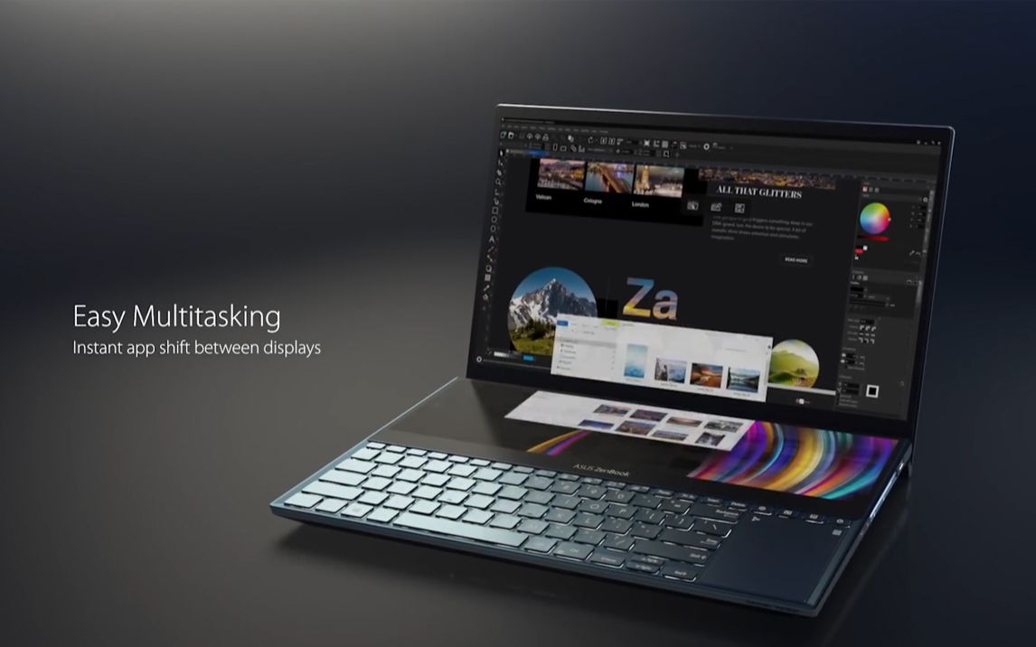 比惠普的规格更高!华硕在Computex上展示了其ZenBook双屏笔记本