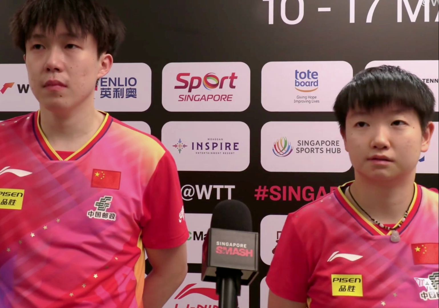 孙颖莎、王楚钦目前保持全胜战绩,继续冲击多冠王