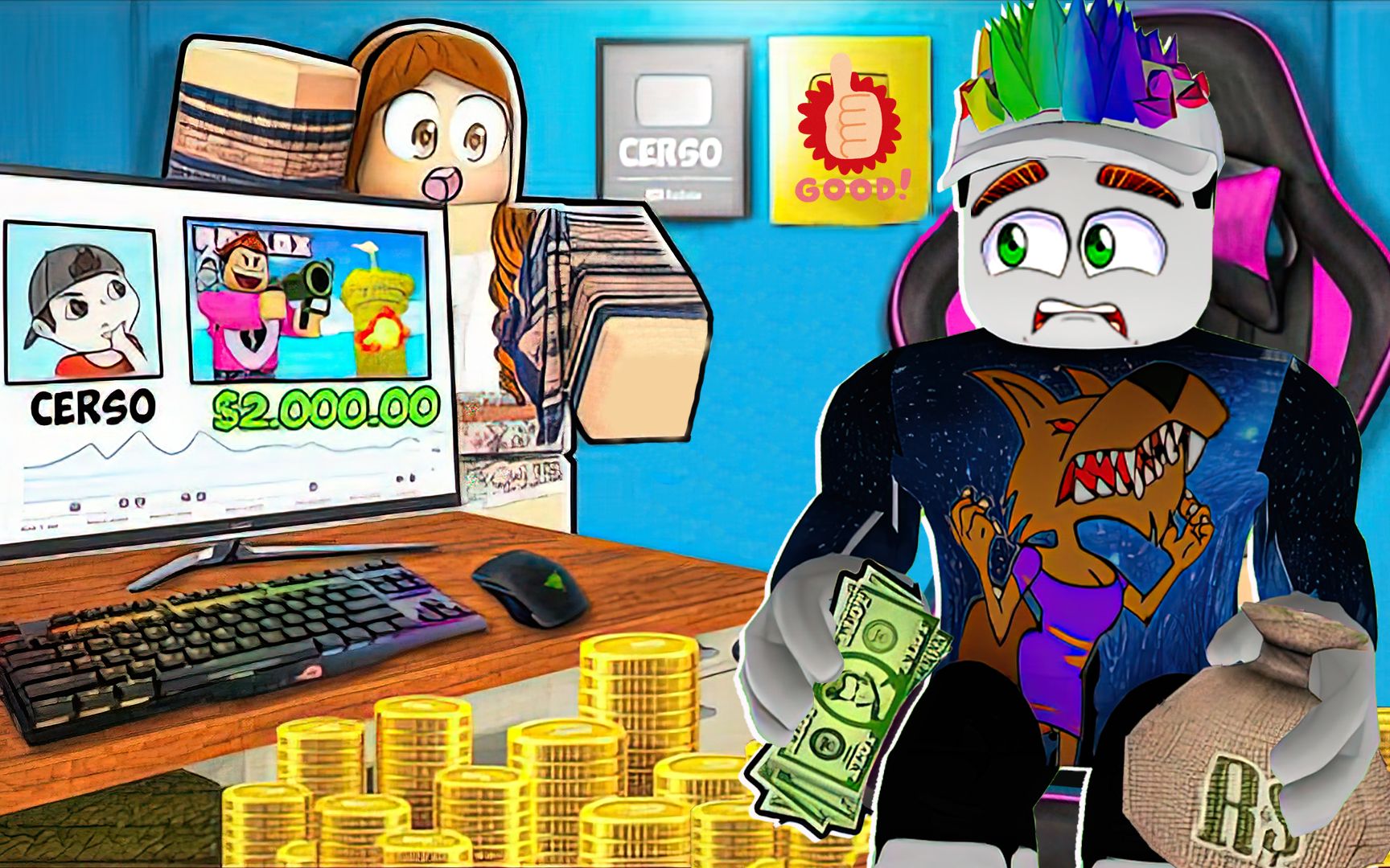 Roblox游戏开发大亨:工作室扩建两层楼,邀请了更多好友!灰狼_哔哩...