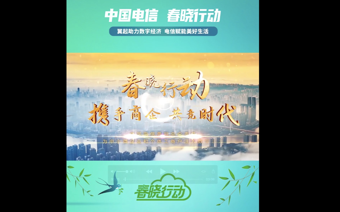 ...电信春晓行动与中小微企业和个体工商户同行,以普惠云网提升数字...