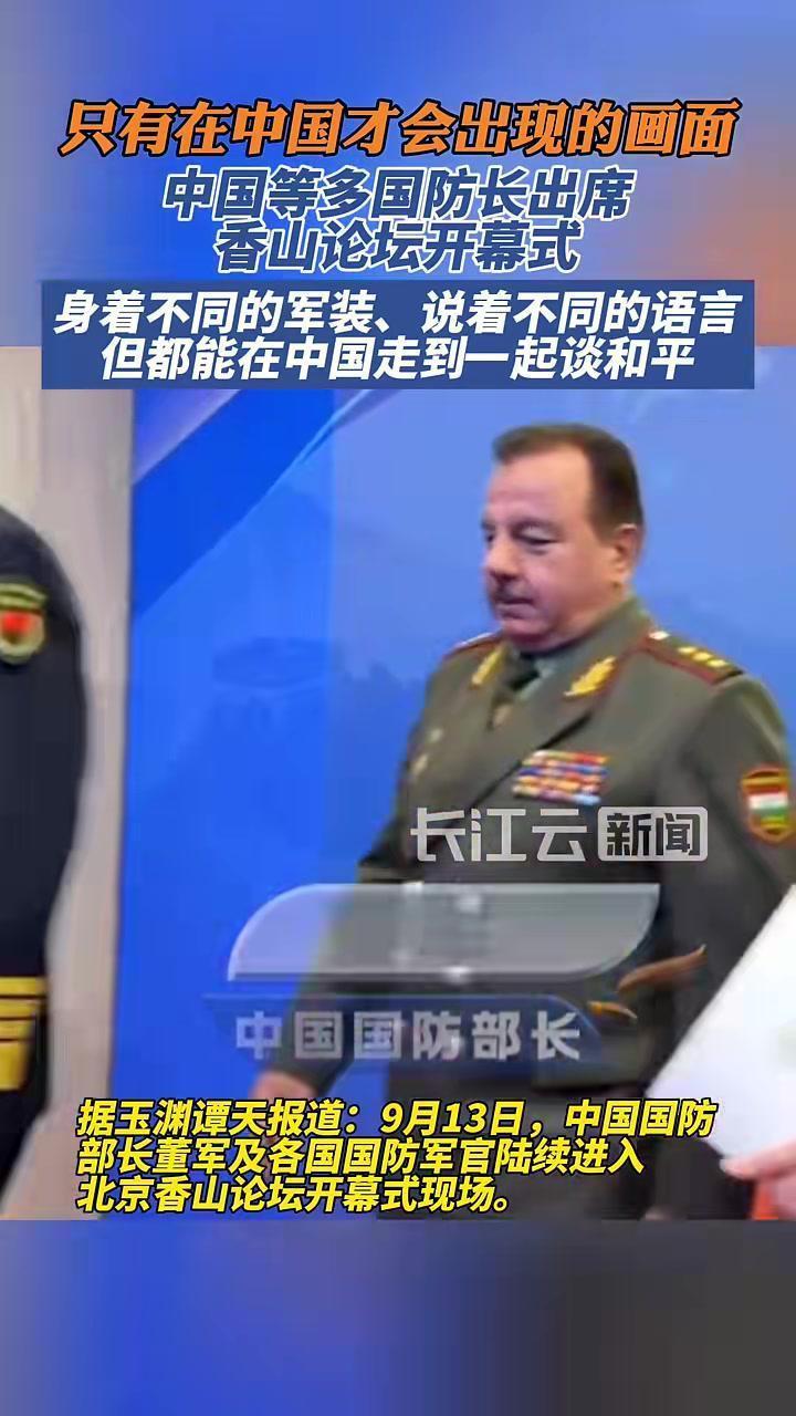 ...长出席香山论坛开幕式,只有在中国才会出现的画面,来源:长江云新闻