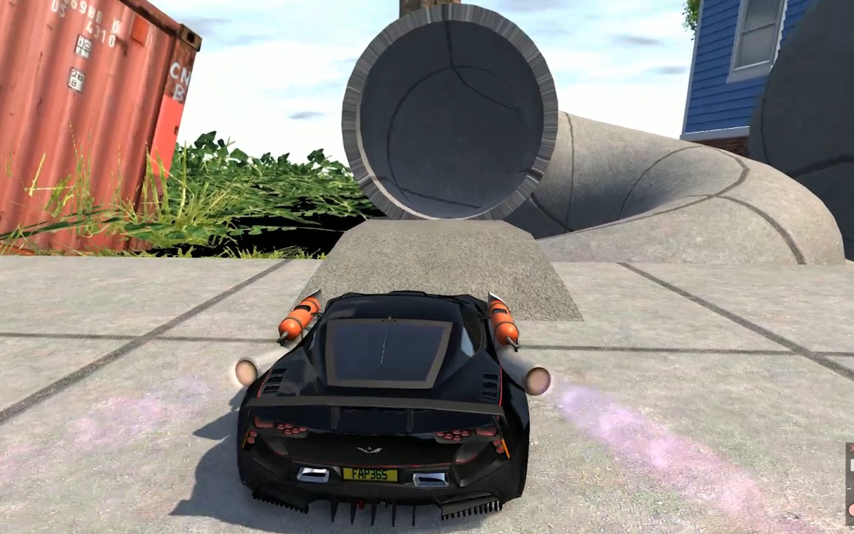 BeamNG:把汽车开进管道里!利用螺旋加速让车旋转起来