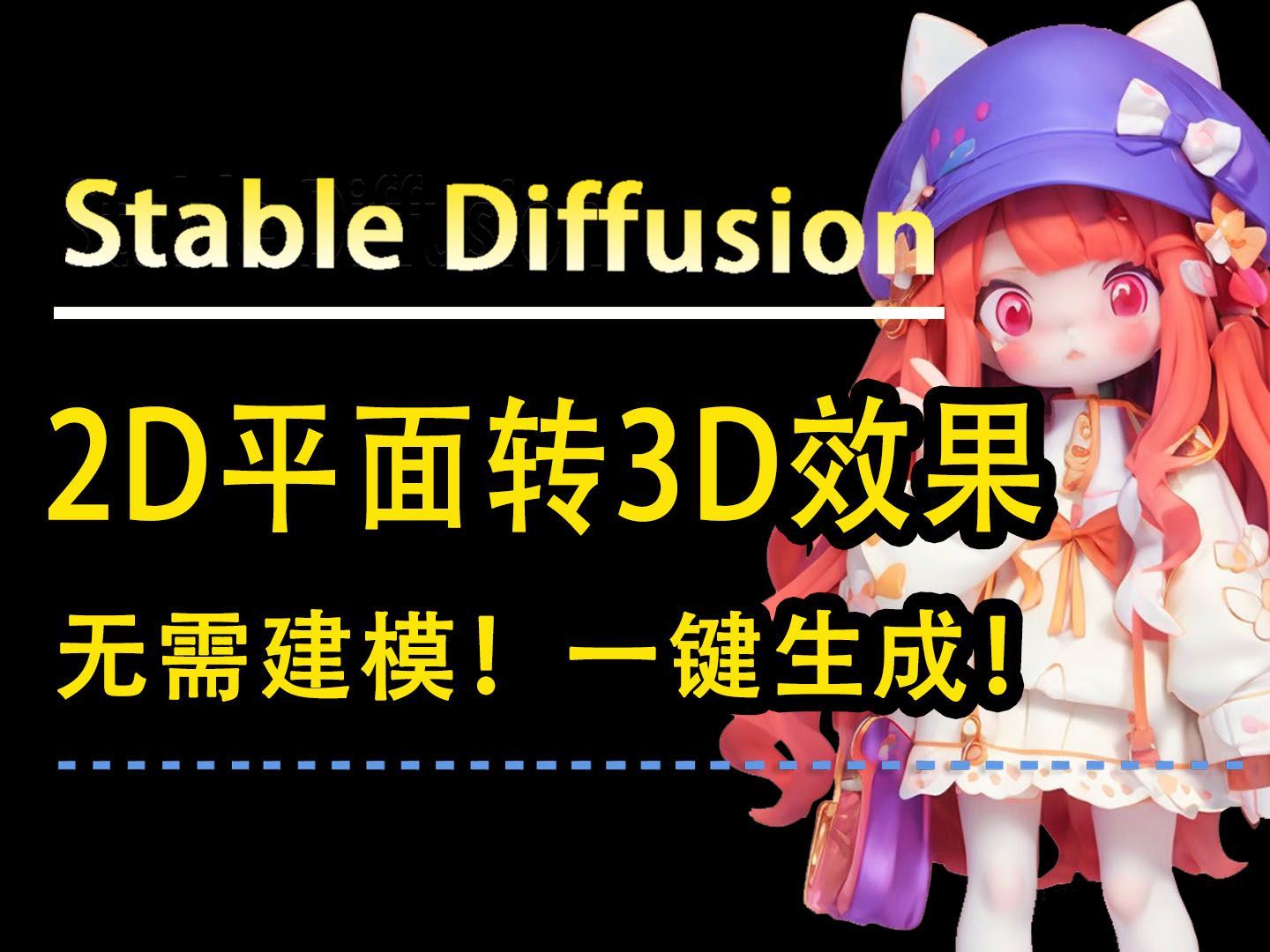 ...无需建模就能将2D图片一键转3D,解锁AI更多玩法(附SD模型+插件)...