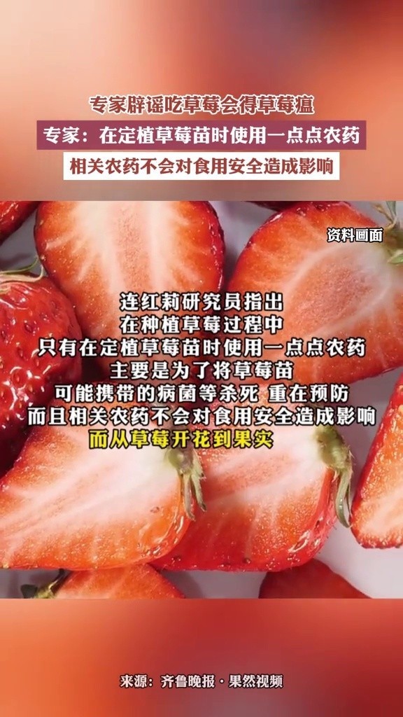 ...在定植草莓苗时使用一点点农药,相关农药不会对食用安全造成影响。