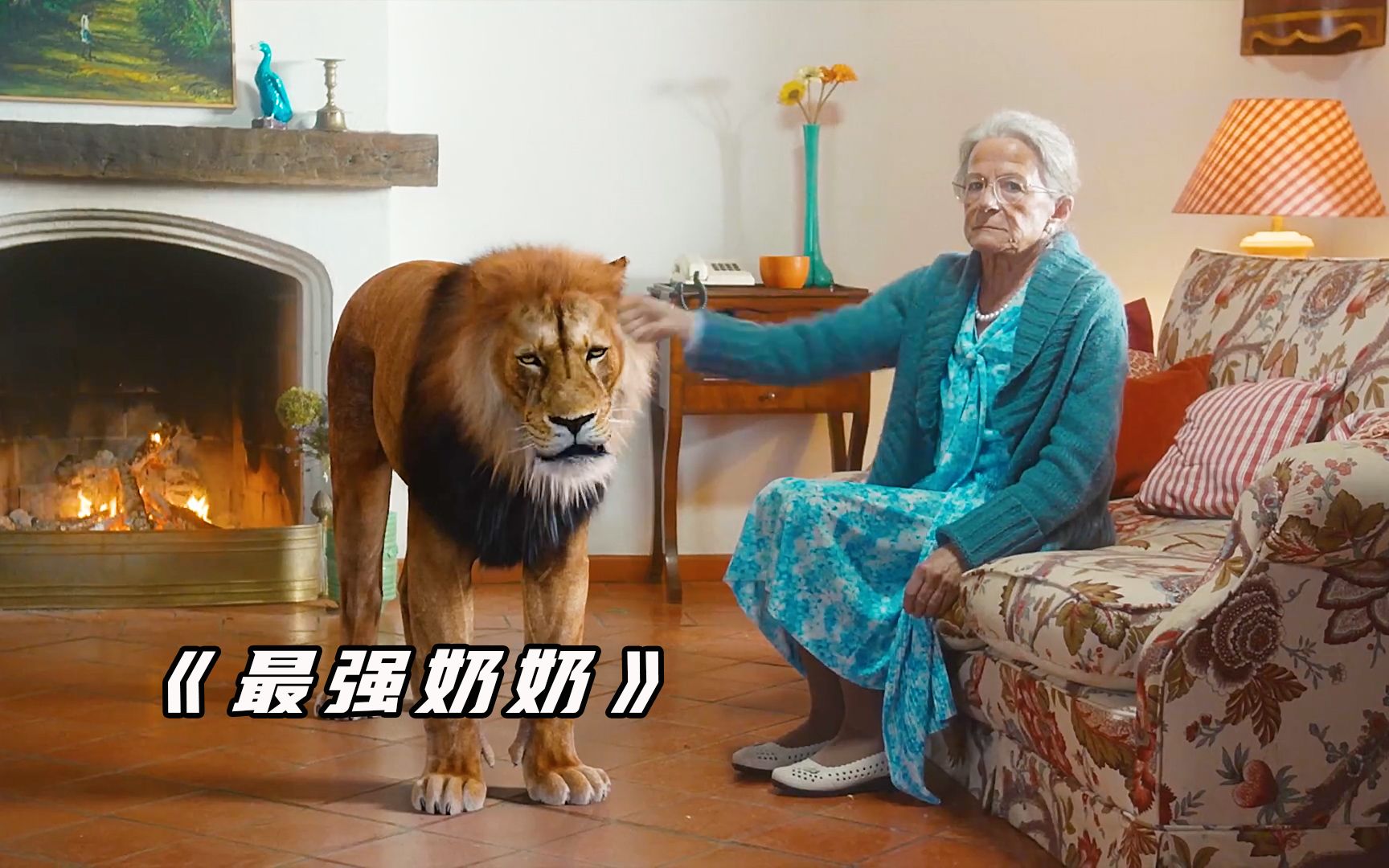 把狮子当宠物养?最强奶奶惨遭制裁,喜剧电影