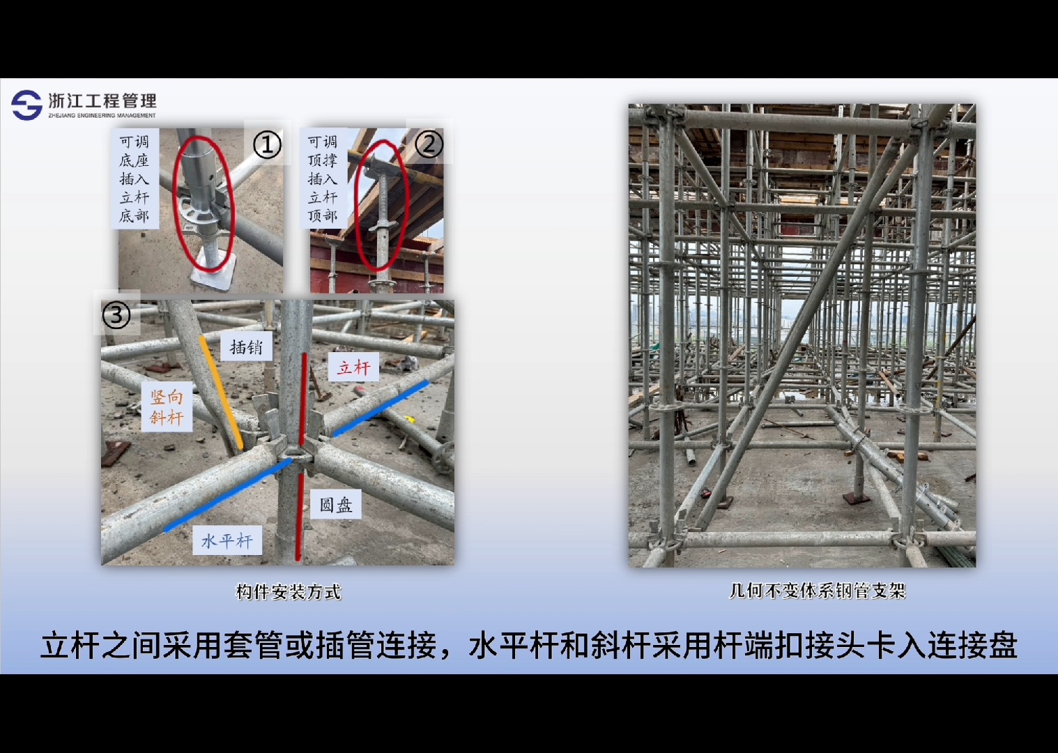 承插型盘扣式钢管支撑架搭设工艺监理控制要点-浙江工程