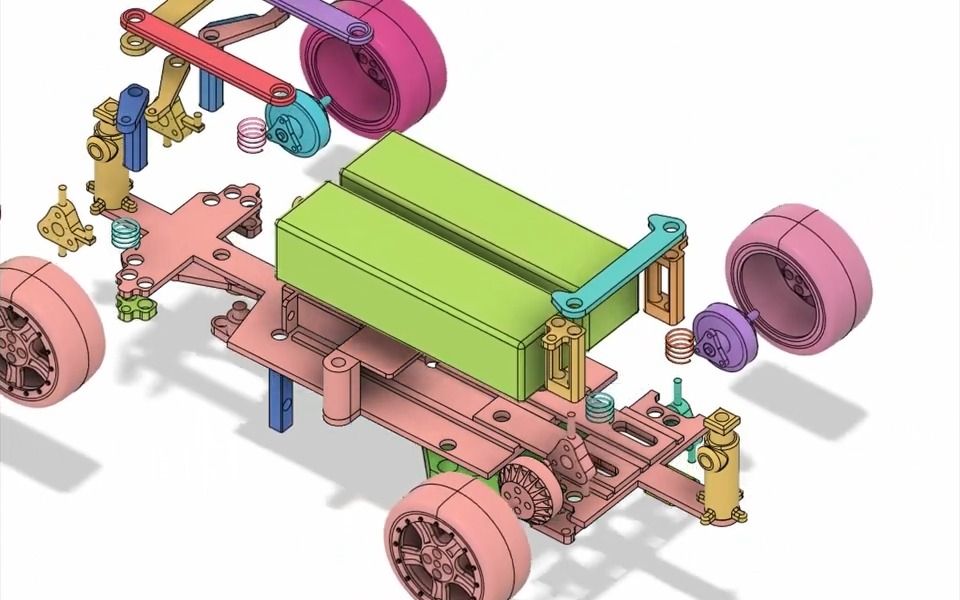 遥控车三维设计图