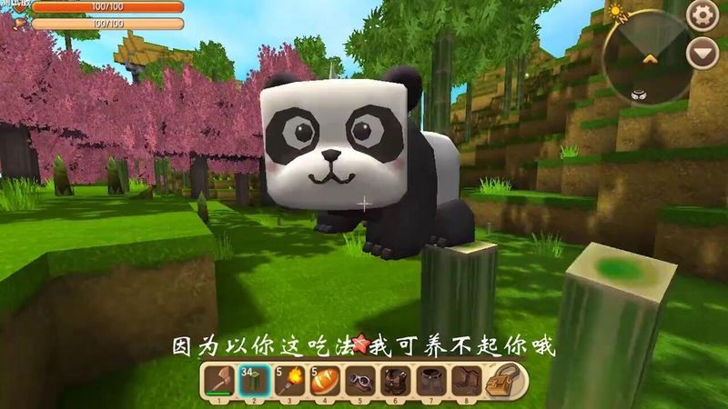 迷你世界:勤劳的妮妮干活从不偷懒,木栅栏都是她安装的,好认真