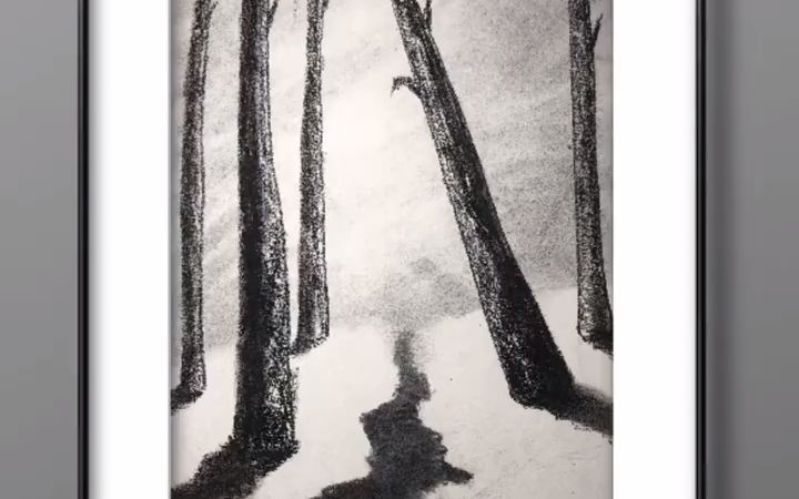 树林怎么画素描速写随意乱涂小树林拍照小树林画法画树画树林