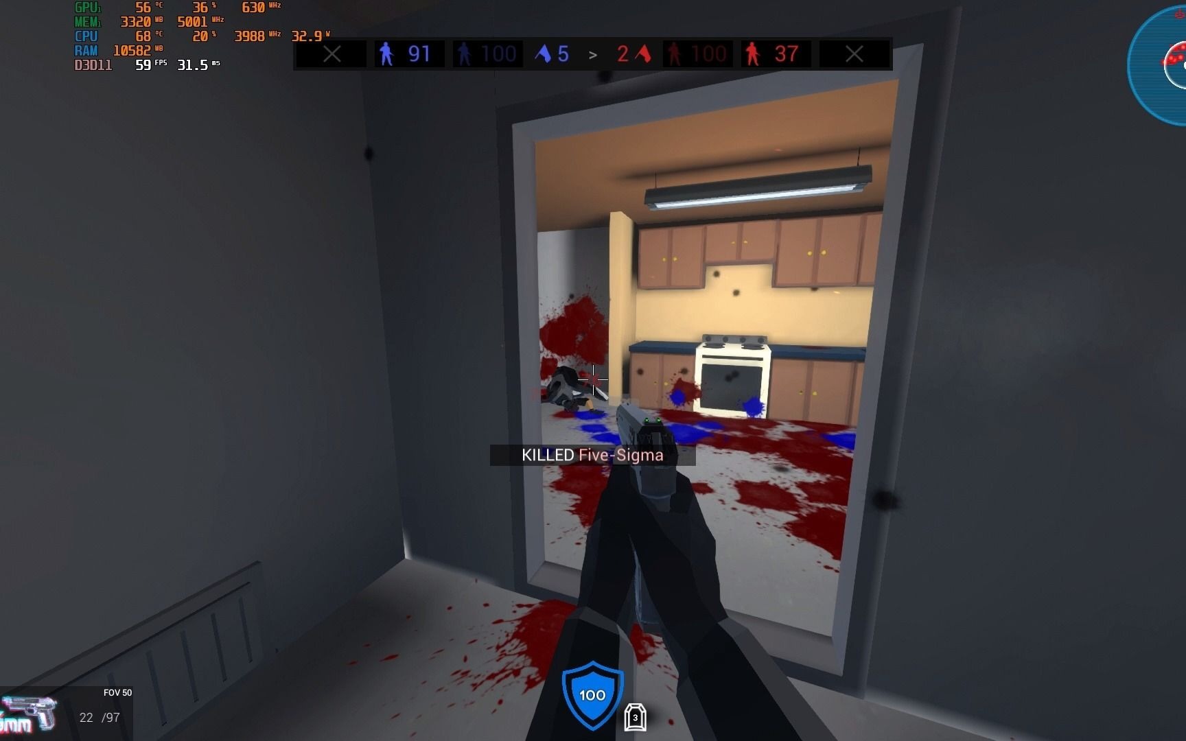 战地模拟器之开镜不如腰射