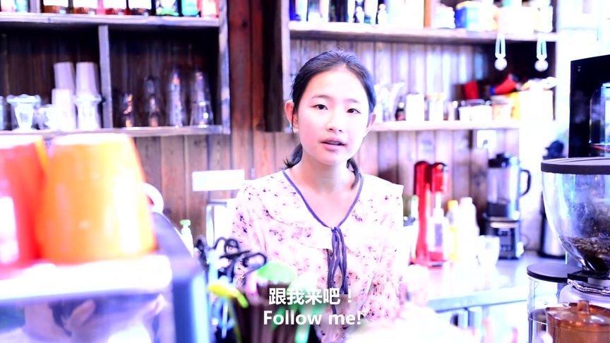 跟着小美女学英语,并学习如何自己做一杯正宗香浓的咖啡