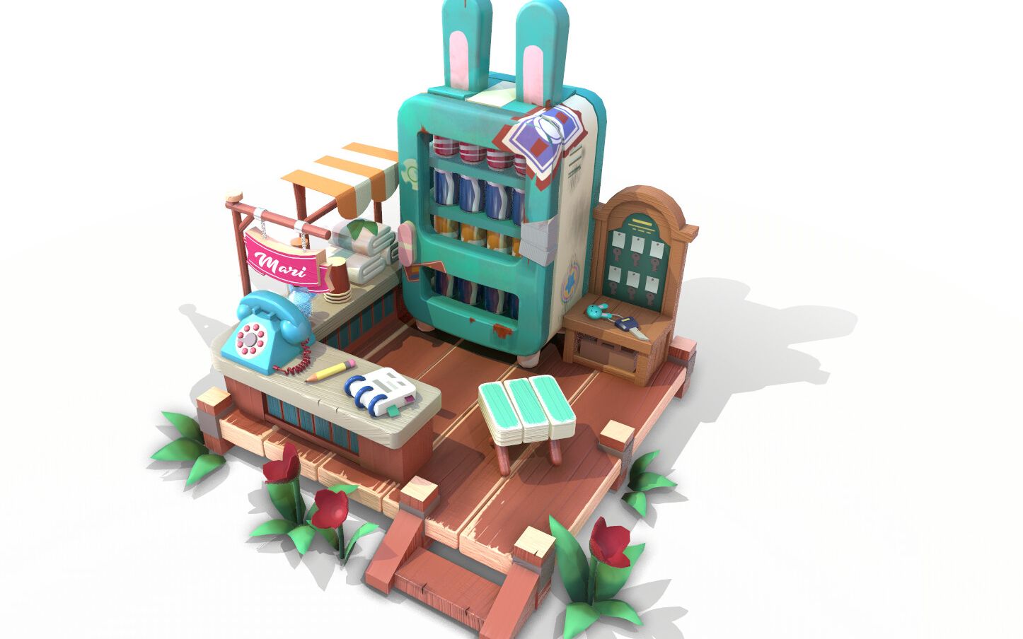 【3Dmax建模】冰箱游戏场景建模,3Dmax新手入门建模案例实战!...