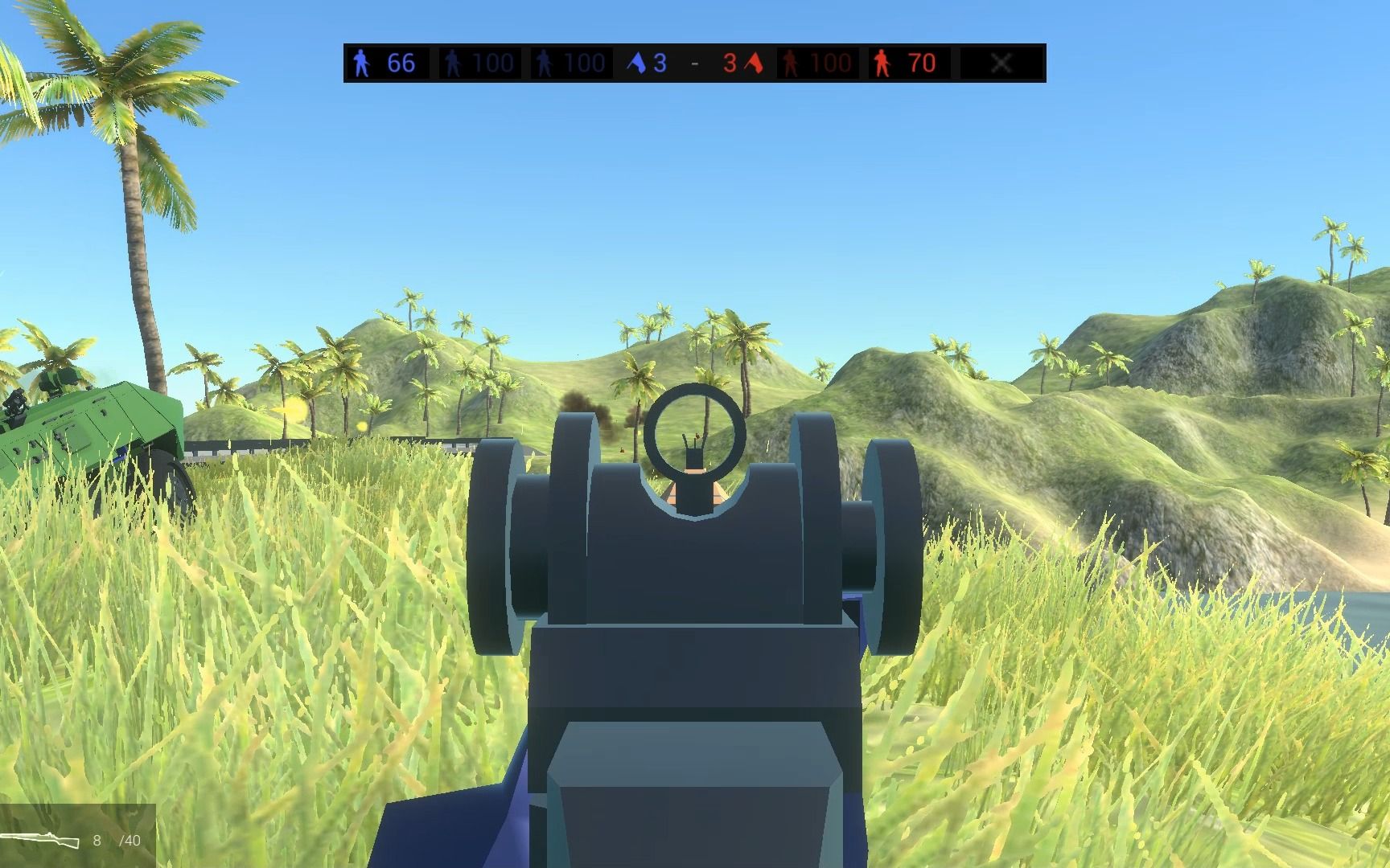 《战地模拟器ravenfield》突击小岛偷家战役模式!沙漠地图卷死了#吃鸡...