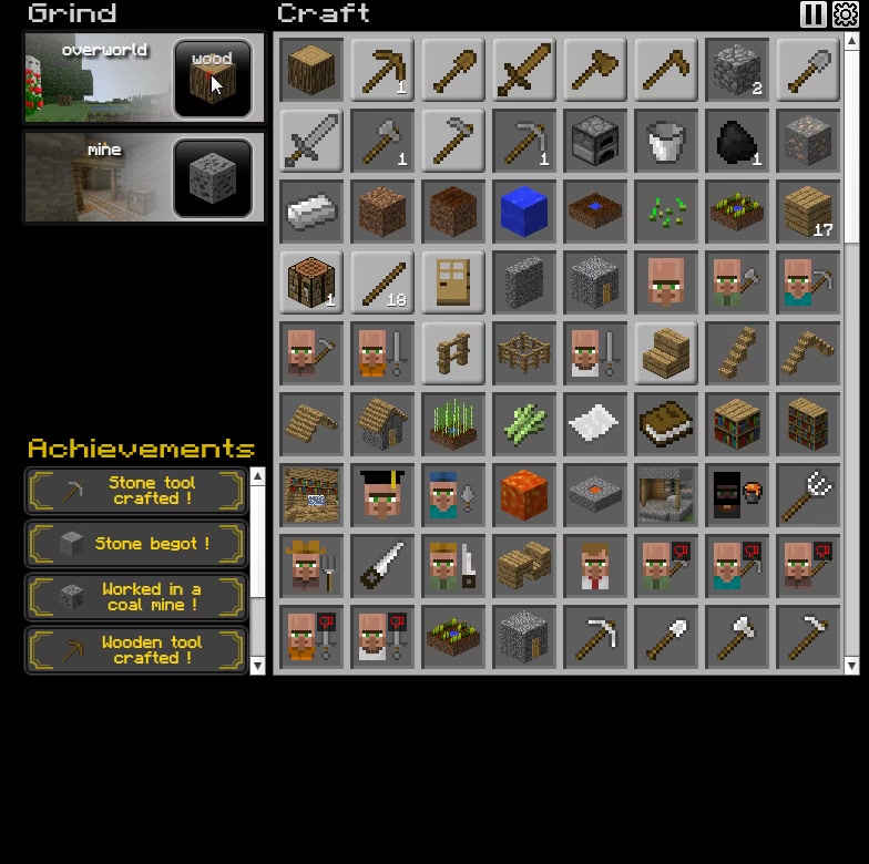 【WYXkk】几年前的小游戏——GrindCraft