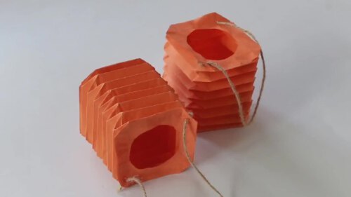 灯笼的做法用纸制作的可折叠灯笼简单好玩