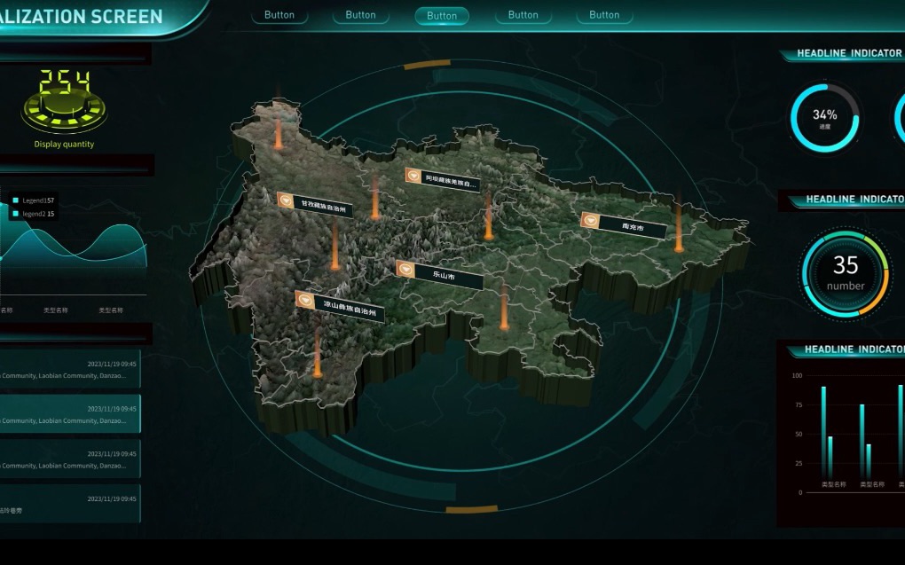 数据可视化大屏设计教程三维地图