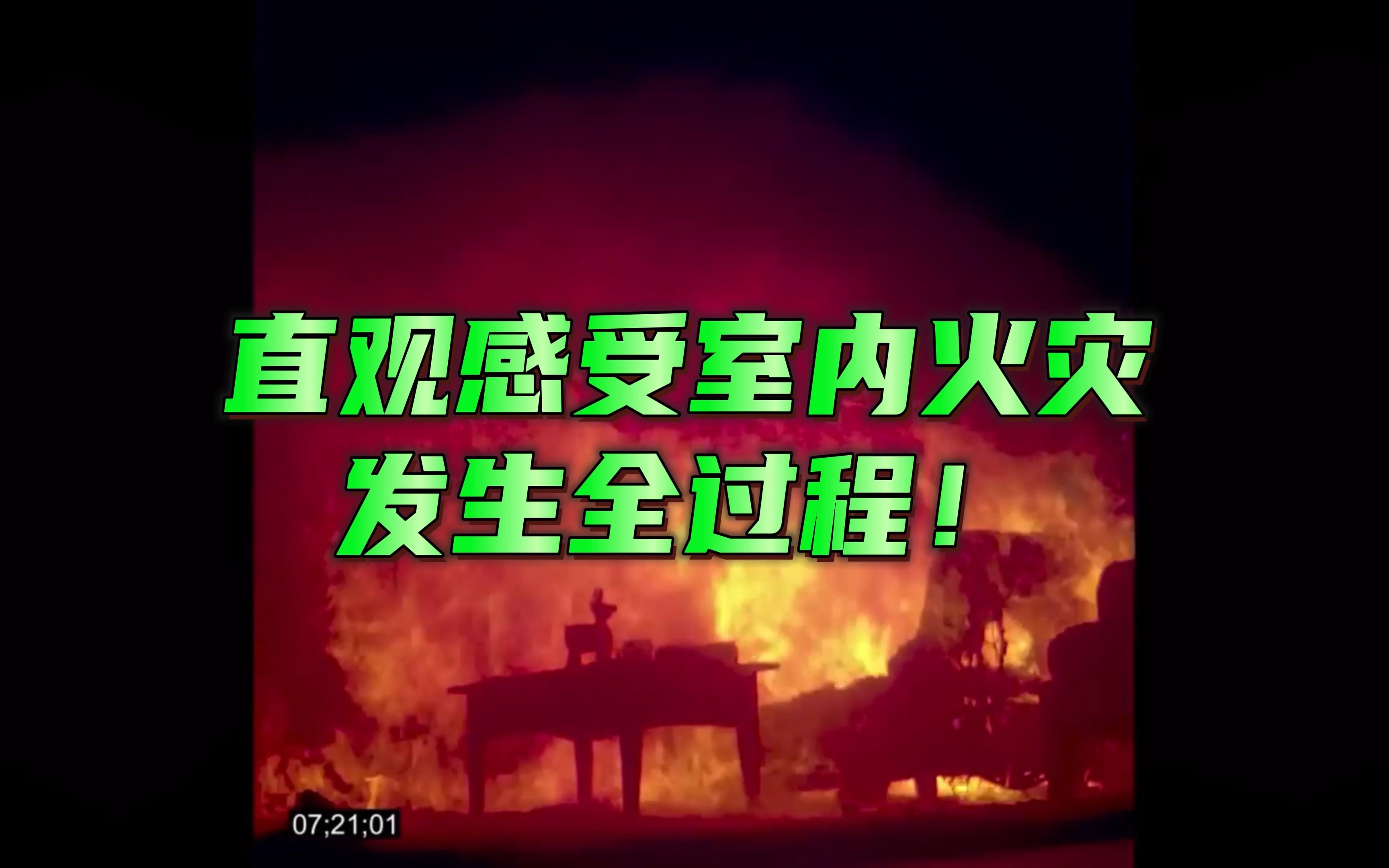 #价值千金# | 国外室内火灾发生全过程