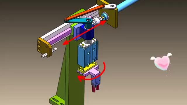 @SolidWorks非标机械设计,可旋转物料方向的机械手#solidworks