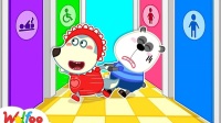儿童卡通动画:沃夫着急上厕所 化身婴儿去幼儿厕所 这样可以吗