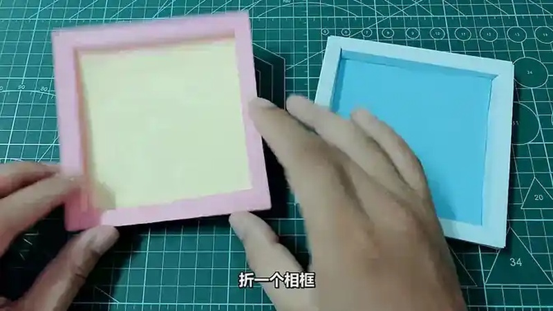 简单折纸相框,可以做成照片墙哦