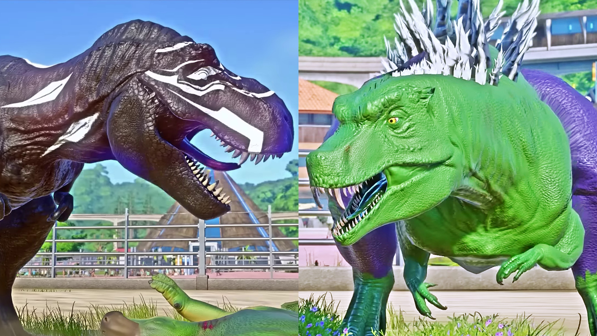 霸王龙 VS 哥斯拉 ~ 侏罗纪世界进化_哔哩哔哩bilibili_游戏推荐