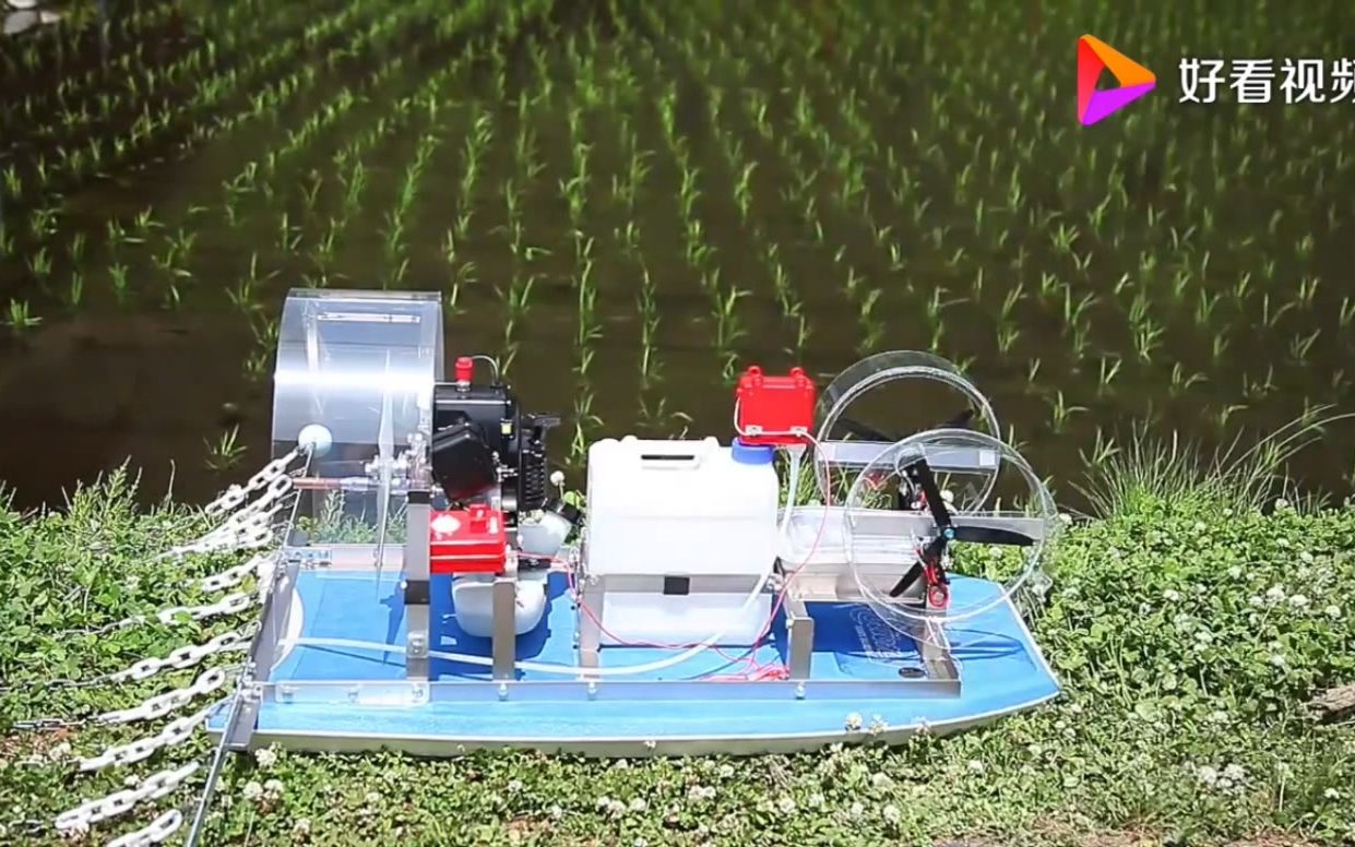 日本水稻除草全程机械化操作,这样的水稻除草过程你见过吗