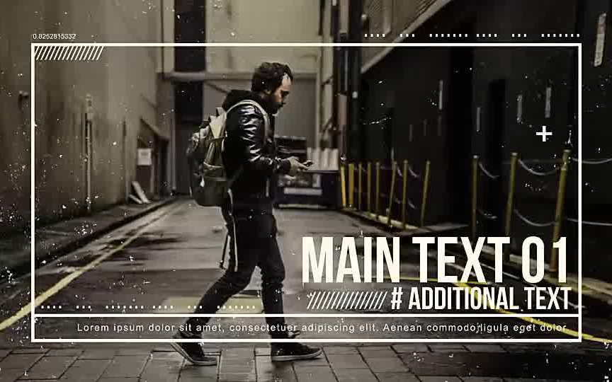 AE模板-线框特效的幻灯片视频婚礼相册视频同学聚会视频儿童成长...