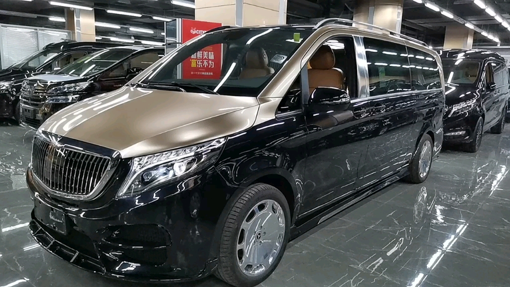 迈巴赫7坐商务车2021款2020年值得拥有,v级mpv加长,跟s680同色