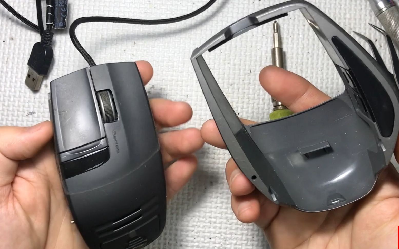 【帝亿电竞】罗技G9X鼠标拆解及微动更换视频教程