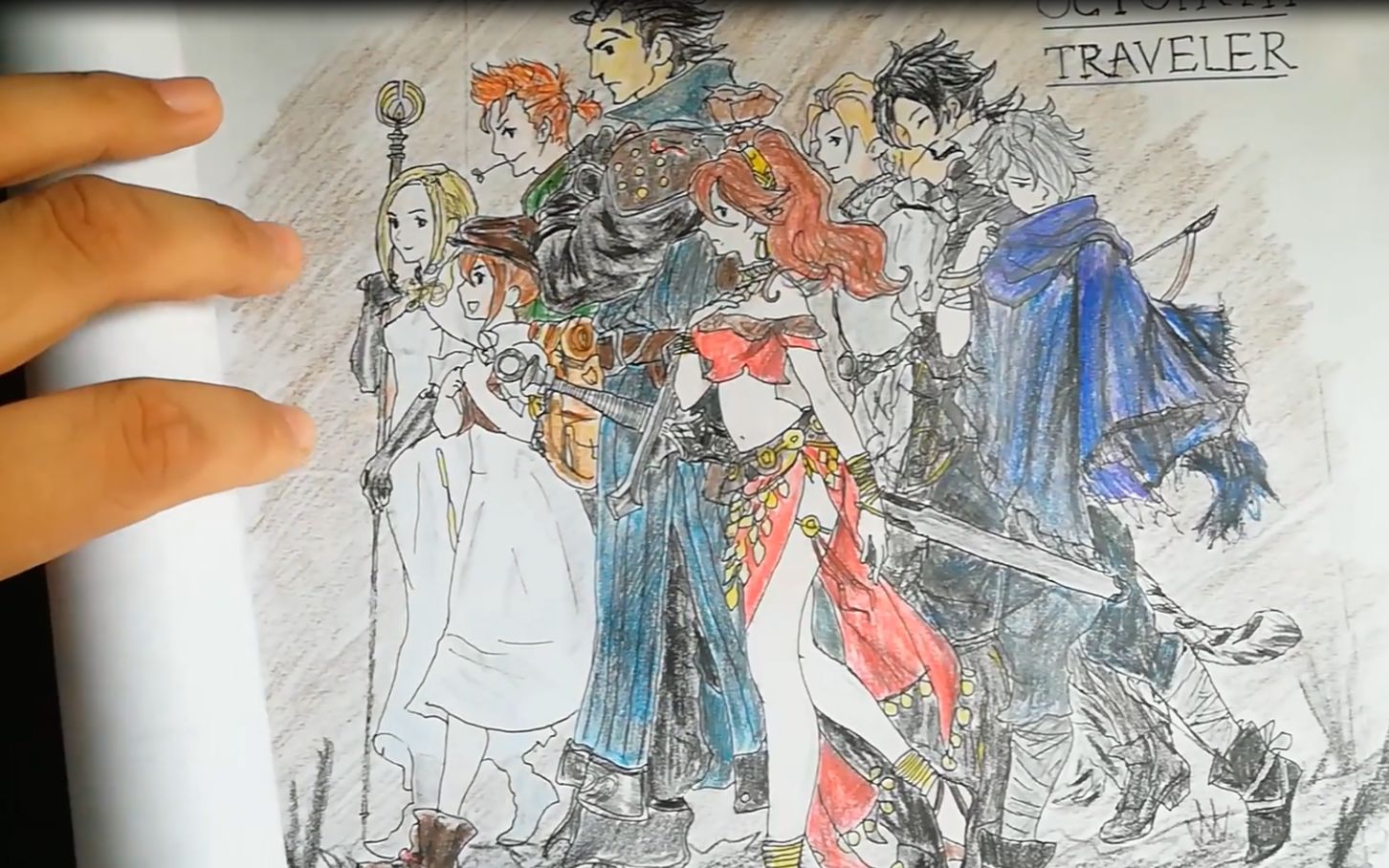 【渣手绘】八方旅人 角色原画临摹