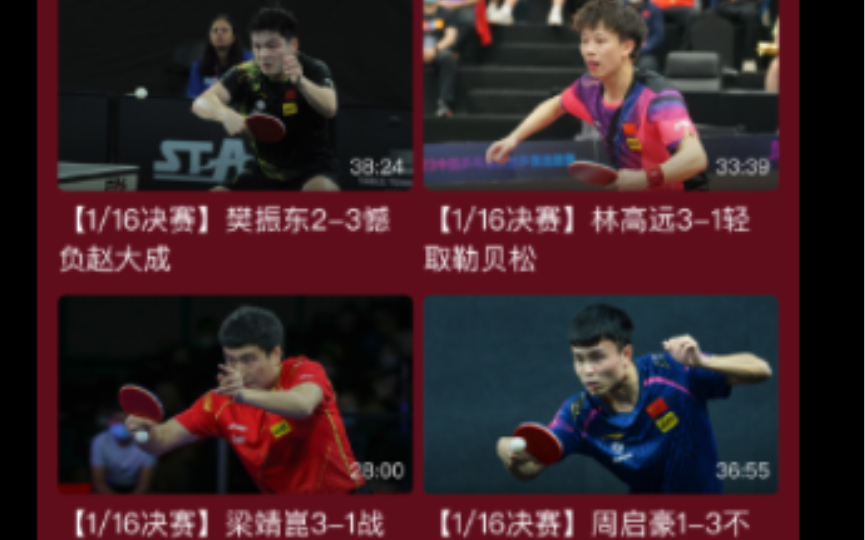 3月2号林高远梁靖崑梁俨苧周启豪樊振东王艺迪蒯曼比赛结果#果阿战...