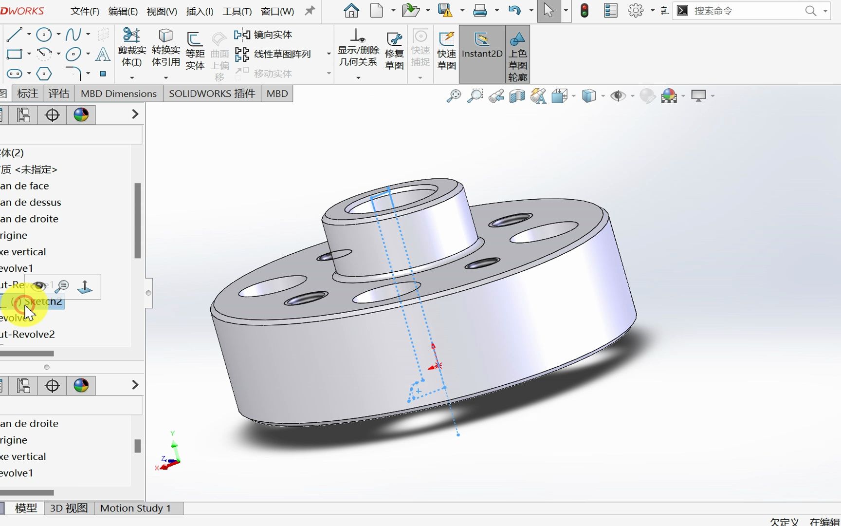 Solidworks并排出现两个一摸一样设计树有啥用