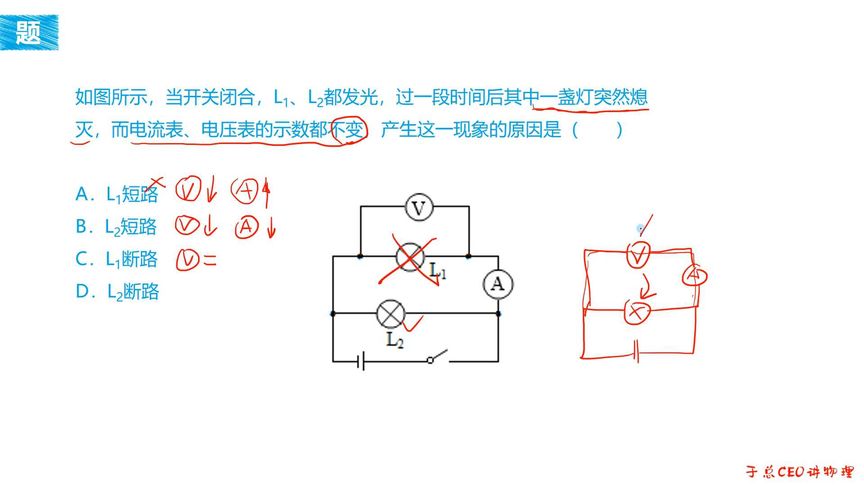 初中物理电路故障5——利用欧姆定律判断