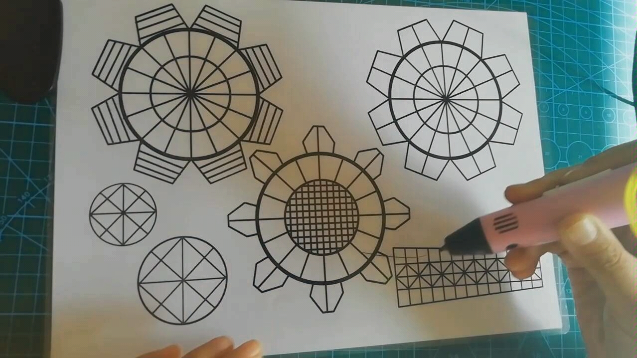 【3d打印笔】可以动的齿轮