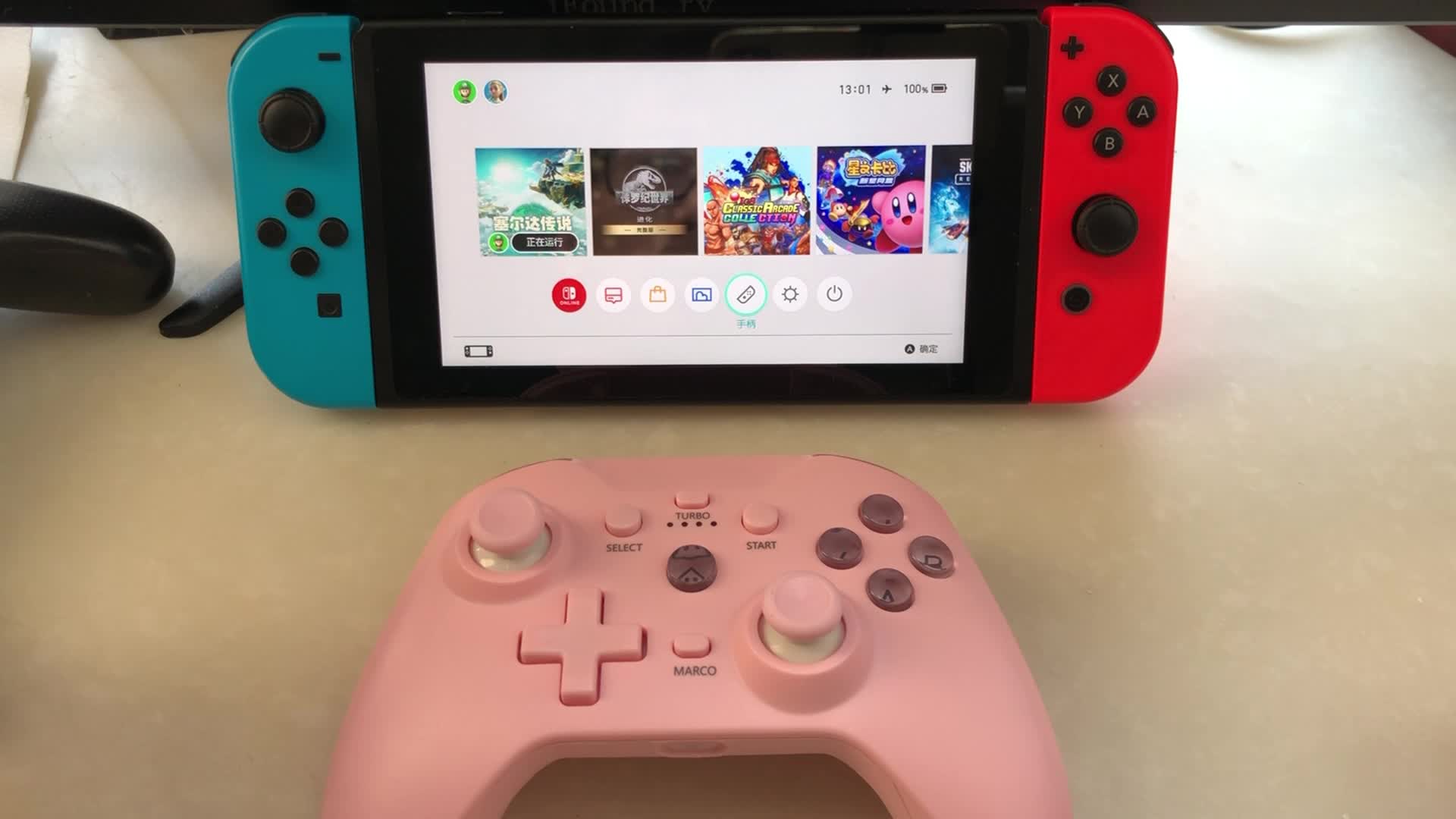 连接switch教程演示-游戏手柄教程