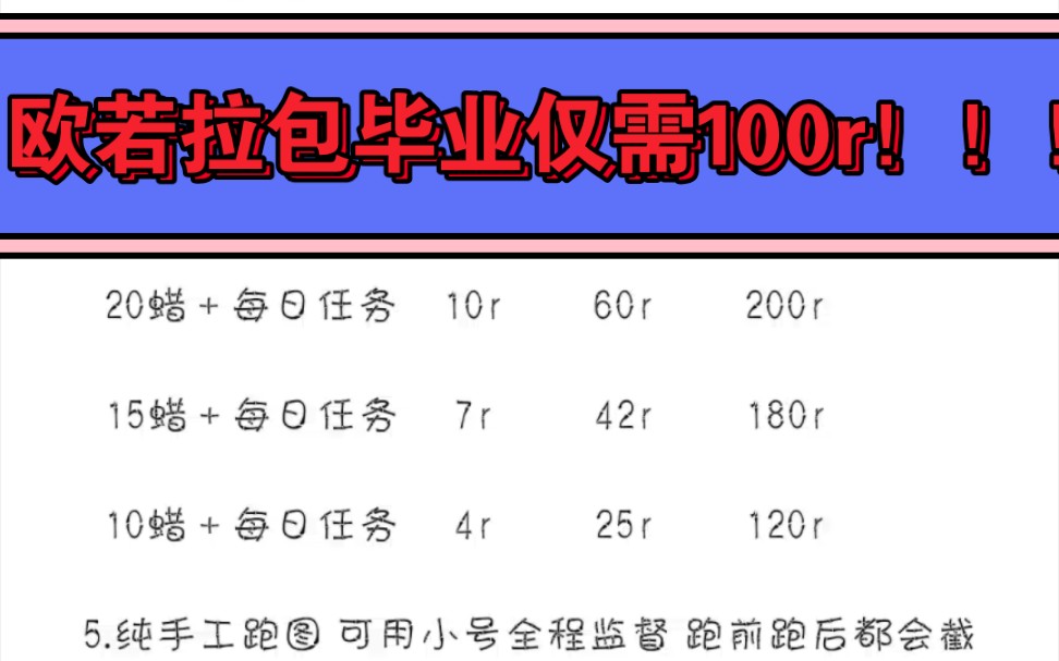 新季节包毕业需100r!光遇代跑绝对最最最便宜绝对包您满意!真的不...