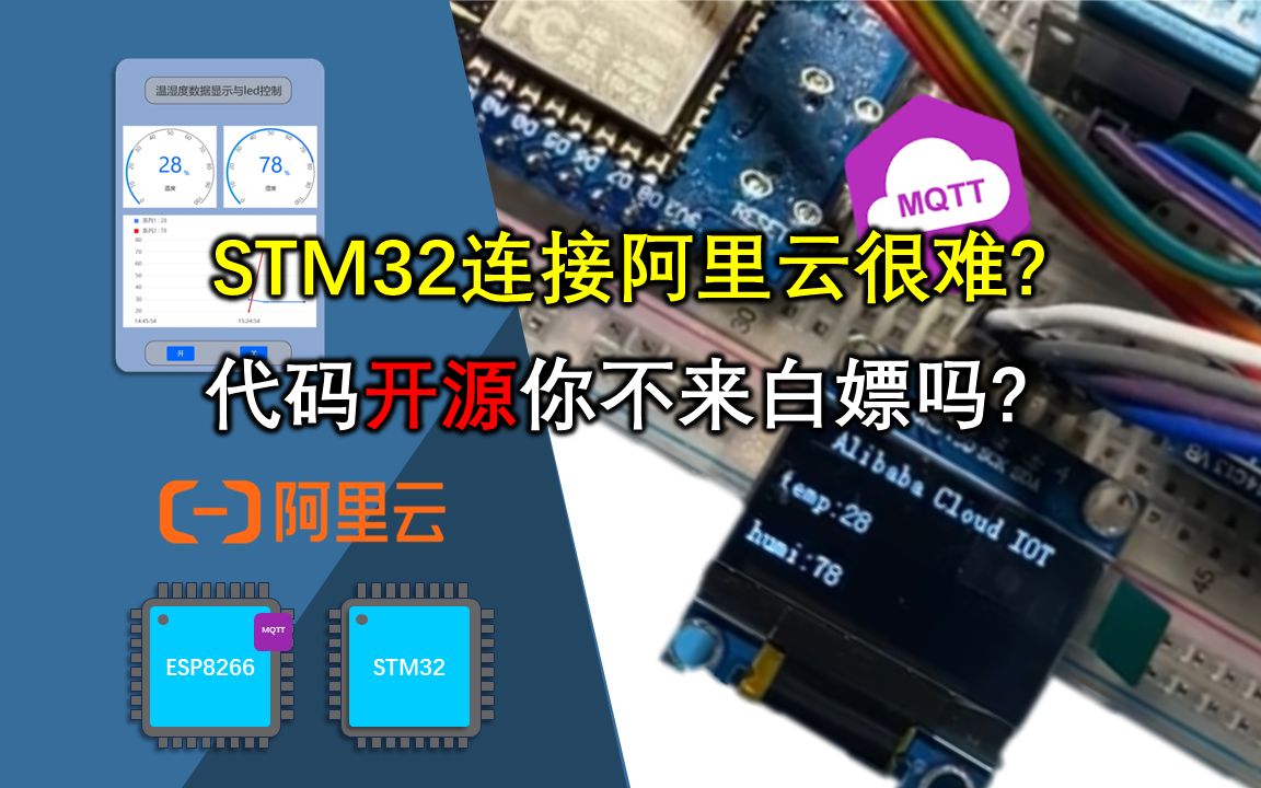 【超详细,开源】STM32+ESP8266(ESP32)+MQTT+阿里云物联网平台