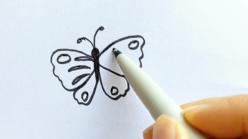 蝴蝶还可以这样画,创意美术,儿童画,少儿创意简笔画,蝴蝶绘画
