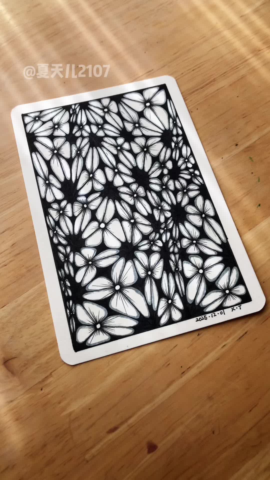 ...…#黑白线描画 #有趣的线条#解压禅绕画 #零基础学画画#画画手绘